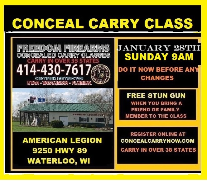 CONCEAL CARRY TRAINING CLASSES WISCONSIN*NON-RESIDENT UTAH*FLORIDA ...